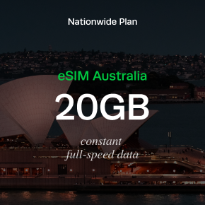 eSIM Australia, shop prepaid eSIM from $1.6 per a day